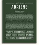 Adriene Personalized Name Meaning Art Prints – Name Stories