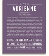 Adrienne Personalized Name Meaning Art Prints – Name Stories