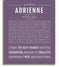 Adrienne | Name Art Print – Name Stories