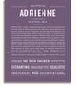 Adrienne Personalized Name Meaning Art Prints – Name Stories