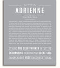 Adrienne | Name Art Print – Name Stories