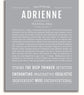 Adrienne | Name Art Print – Name Stories
