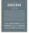 Adrienne Personalized Name Meaning Art Prints – Name Stories