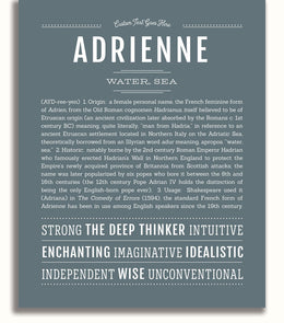 Adrienne | Name Art Print – Name Stories