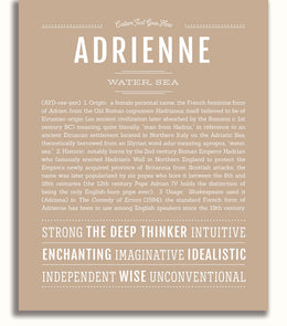 Adrienne | Name Art Print – Name Stories