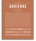 Adrienne Personalized Name Meaning Art Prints – Name Stories
