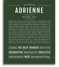 Adrienne Personalized Name Meaning Art Prints – Name Stories