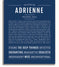 Adrienne | Name Art Print – Name Stories