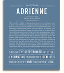 Adrienne Personalized Name Meaning Art Prints – Name Stories