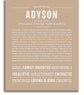 Adyson | Name Art Print – Name Stories