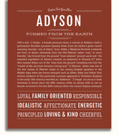 Adyson | Name Art Print – Name Stories