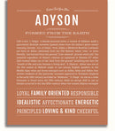 Adyson | Name Art Print – Name Stories