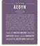 Aedyn Personalized Name Meaning Art Prints – Name Stories