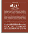 Aedyn | Name Art Print – Name Stories