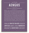 Aengus Personalized Name Meaning Art Prints – Name Stories