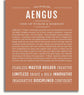 Aengus Personalized Name Meaning Art Prints – Name Stories