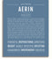 Aerin Personalized Name Meaning Art Prints – Name Stories