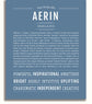 Aerin | Name Art Print – Name Stories