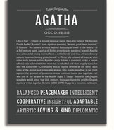Agatha | Name Art Print – Name Stories