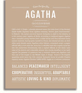 Agatha | Name Art Print – Name Stories