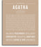 Agatha | Name Art Print – Name Stories