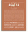 Agatha | Name Art Print – Name Stories