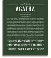 Agatha | Name Art Print – Name Stories