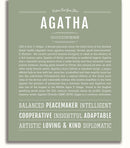 Agatha | Name Art Print – Name Stories