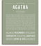 Agatha | Name Art Print – Name Stories