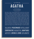 Agatha | Name Art Print – Name Stories