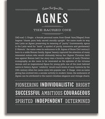 Agnes | Name Art Print – Name Stories