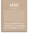 Agnes | Name Art Print – Name Stories