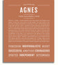 Agnes | Name Art Print – Name Stories
