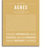 Agnes | Name Art Print – Name Stories