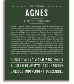 Agnes | Name Art Print – Name Stories