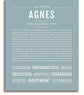 Agnes Personalized Name Meaning Art Prints – Name Stories