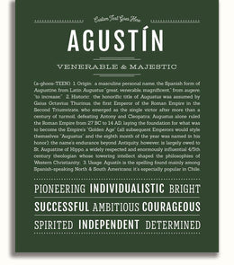 Agustin | Name Art Print – Name Stories