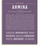 Ahmina Personalized Name Meaning Art Prints – Name Stories
