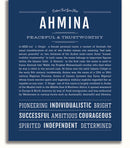 Ahmina | Name Art Print – Name Stories