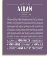 Aidan | Name Art Print – Name Stories