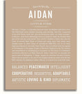 Aidan | Name Art Print – Name Stories