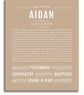 Aidan Personalized Name Meaning Art Prints – Name Stories