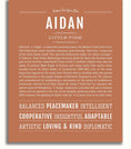 Aidan | Name Art Print – Name Stories