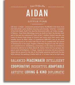Aidan | Name Art Print – Name Stories