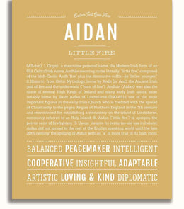 Aidan | Name Art Print – Name Stories