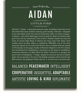 Aidan | Name Art Print – Name Stories