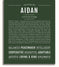 Aidan Personalized Name Meaning Art Prints – Name Stories