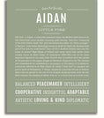 Aidan | Name Art Print – Name Stories