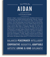 Aidan | Name Art Print – Name Stories