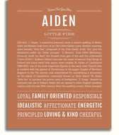 Aiden | Name Art Print – Name Stories